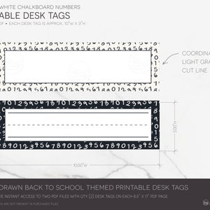 Back to School Desk Tags | Printable Classroom Name Plates | Black and ...