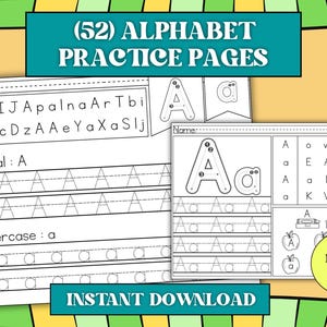Tracing Worksheet for Kids Handwriting Practice Letter Formation ...