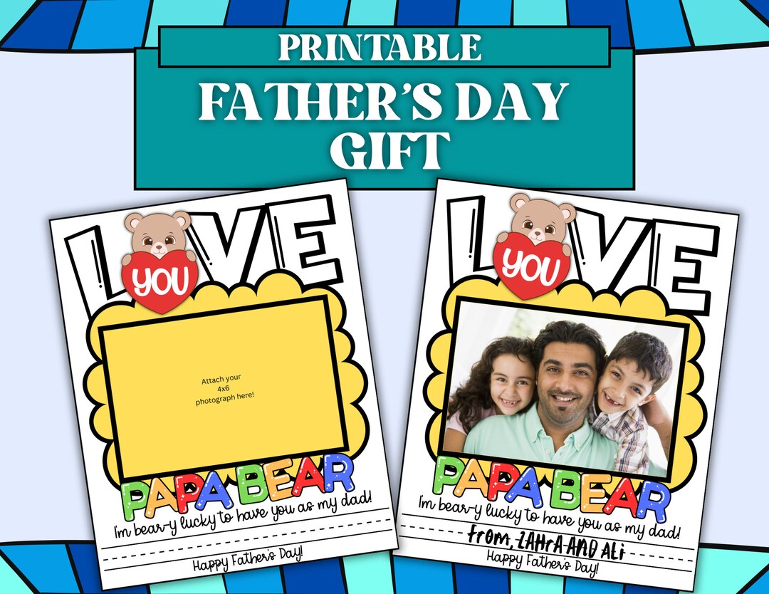 Father's Day Gift From Kids Father's Day Craft Printable Activity for ...