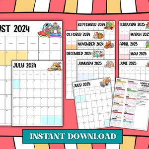 2024-2025 Editable School Year Calendar Printable Template Instant ...