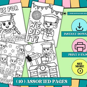 Preschool Graduation Coloring Pages 2025 Kindergarten Graduation ...
