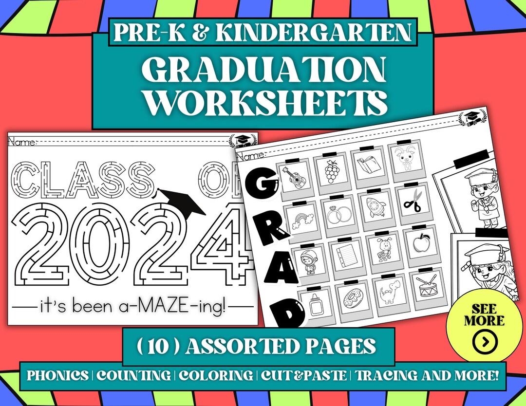 Kindergarten Graduation Printable for Kids Graduation Activity for ...