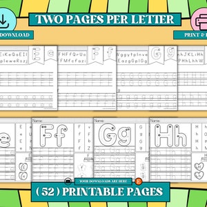 Printable Tracing Worksheets for Kids Alphabet Practice Instant ...