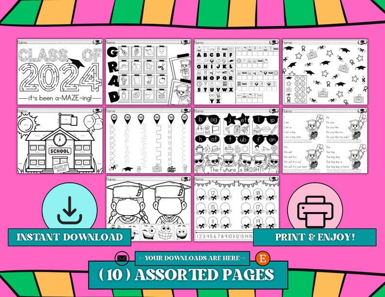 Preschool Graduation Printable for Kids Graduation Activity for ...