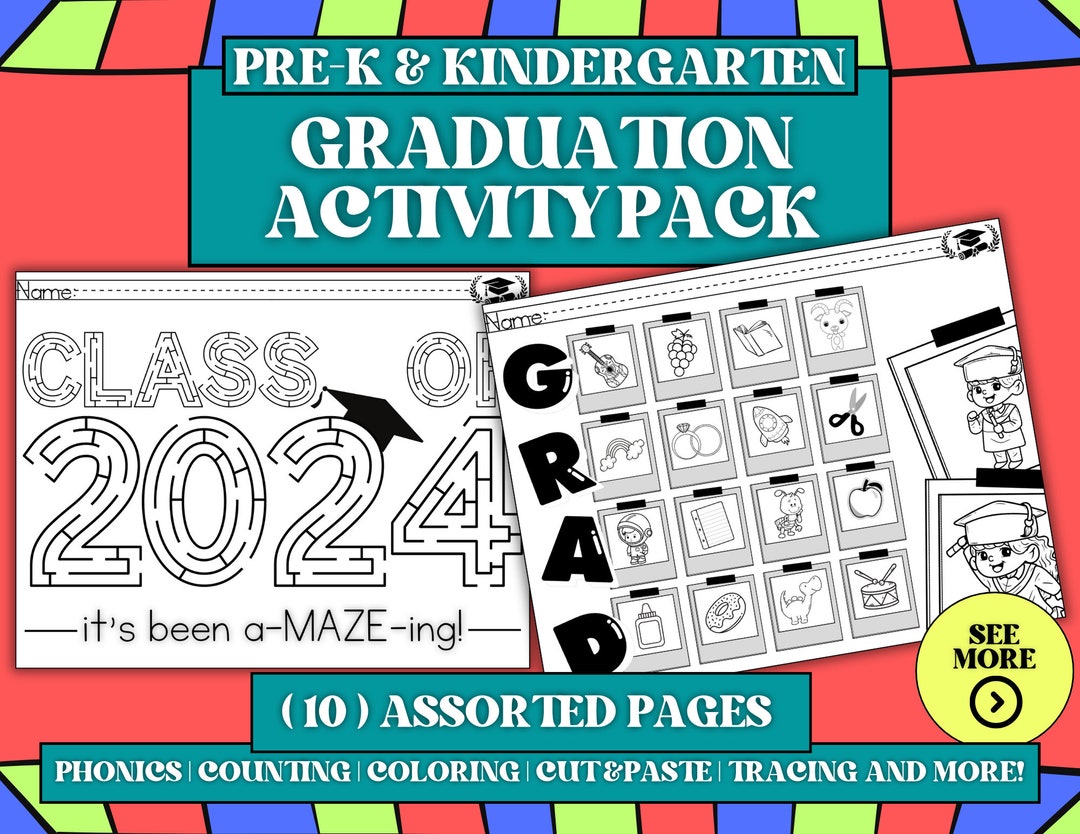 Preschool Graduation 2024, Printable 2024 Kindergarten Graduation ...
