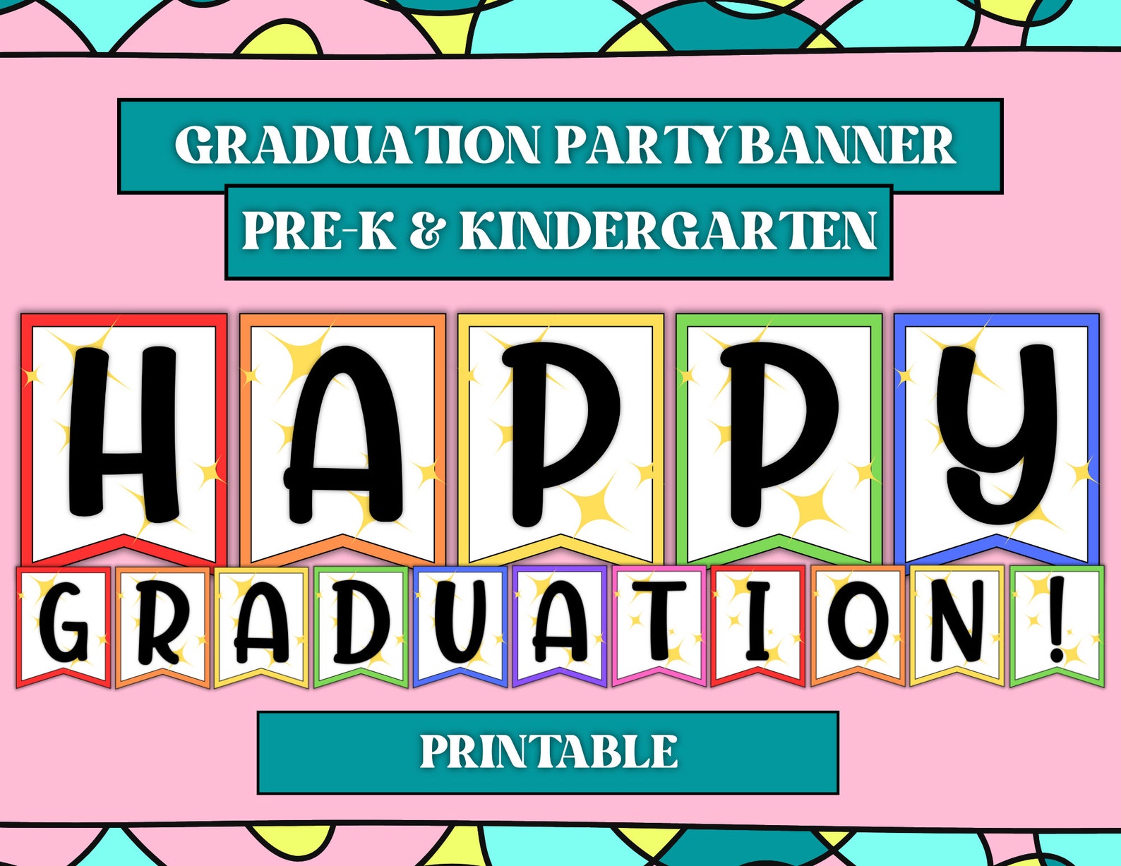 Printable Graduation, Diploma Party, Preschool Graduation Party Banner ...