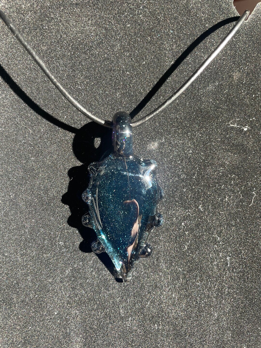 Bumpy Drip Sparkle Pendant. - Etsy