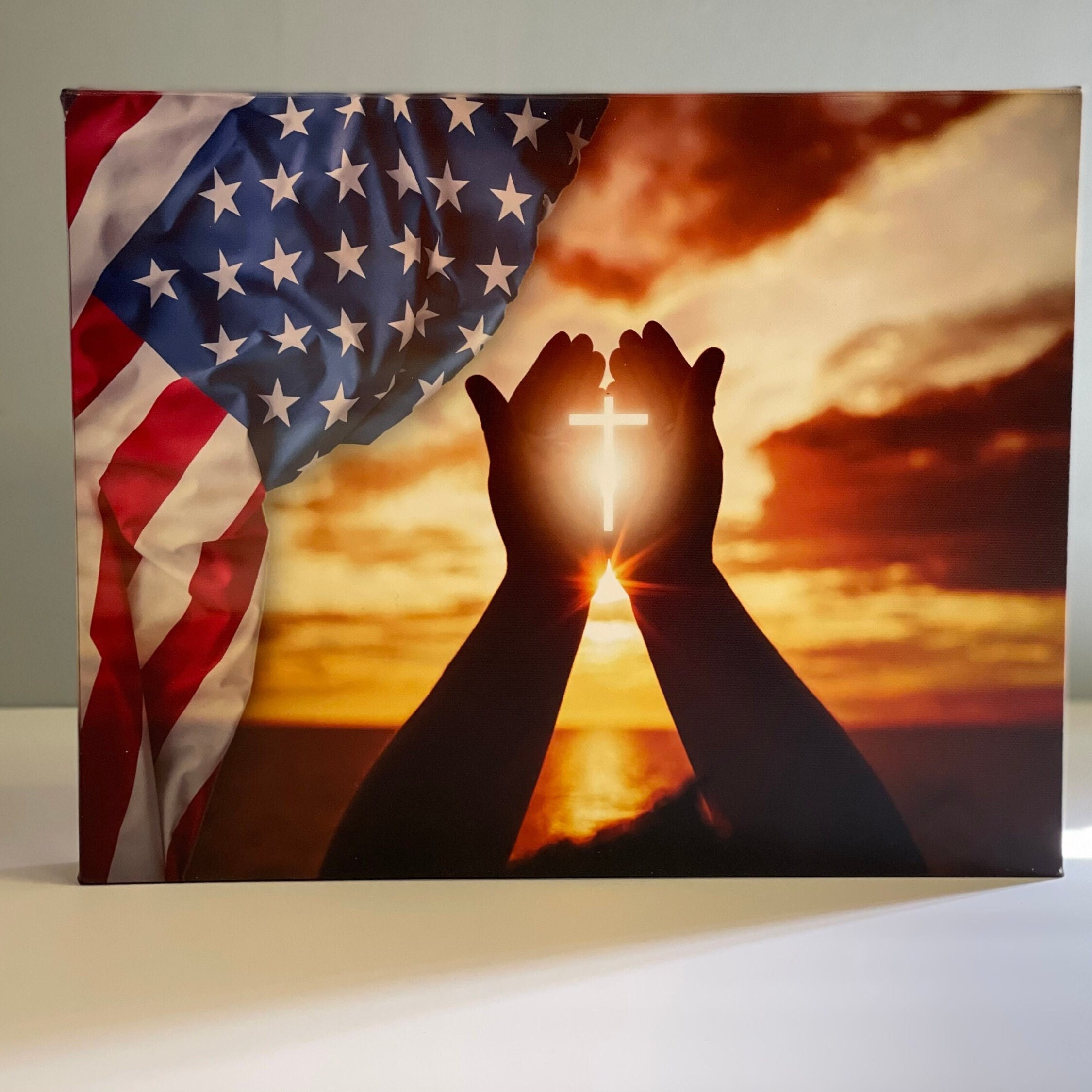 American Canvasamerican Flag Art Patriotic Canvas Canvas - Etsy