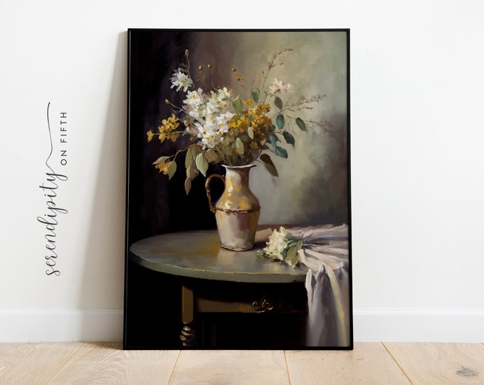Vintage Matte Oil Painting Poster, Printed Oil Painting Art Poster ...