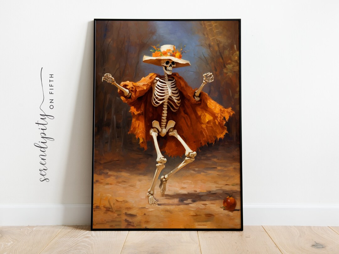 Dancing Skeleton | Halloween Decor | Halloween Printable | Digital ...