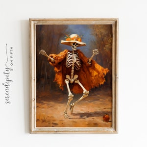 Dancing Skeleton | Halloween Decor | Halloween Printable | Digital ...