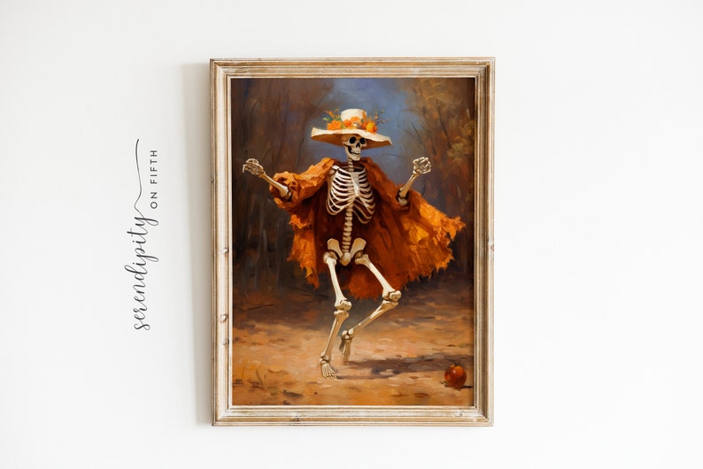 Dancing Skeleton | Halloween Decor | Halloween Printable | Digital ...