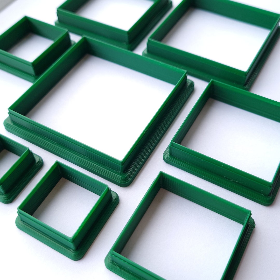 Square Clay Cutter // Sharp Corners // Polymer Clay Cutters // Earring ...