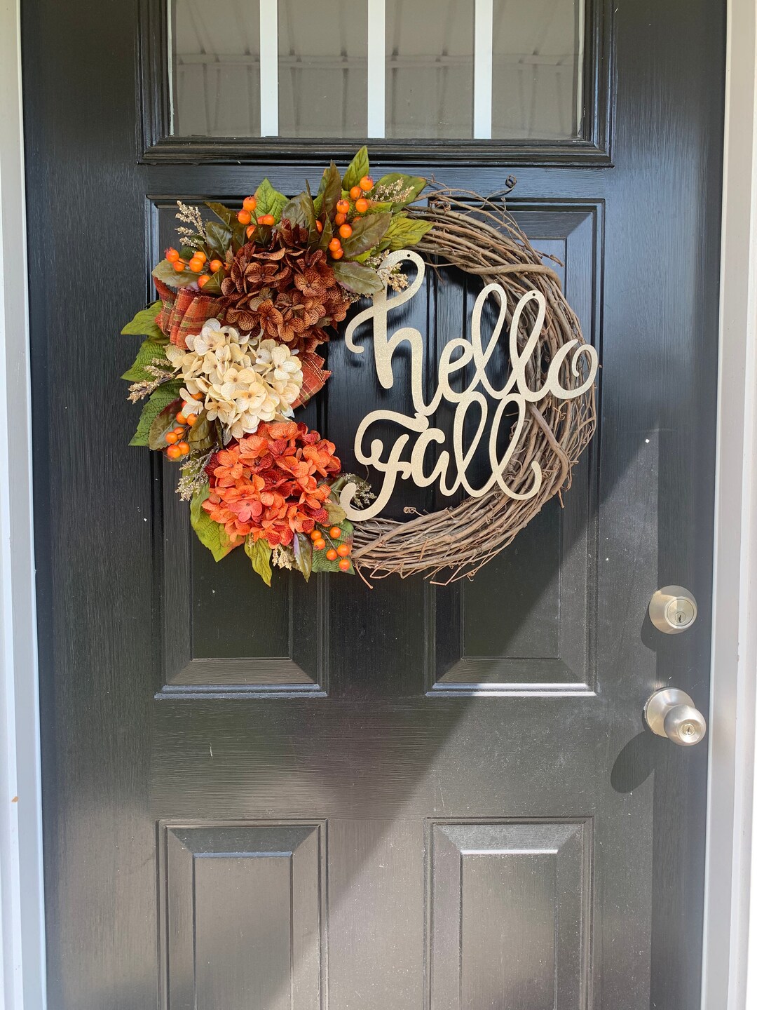 Hello Fall Wreath, Fall Wreath for Front Door, Autumn Wreath, Fall ...