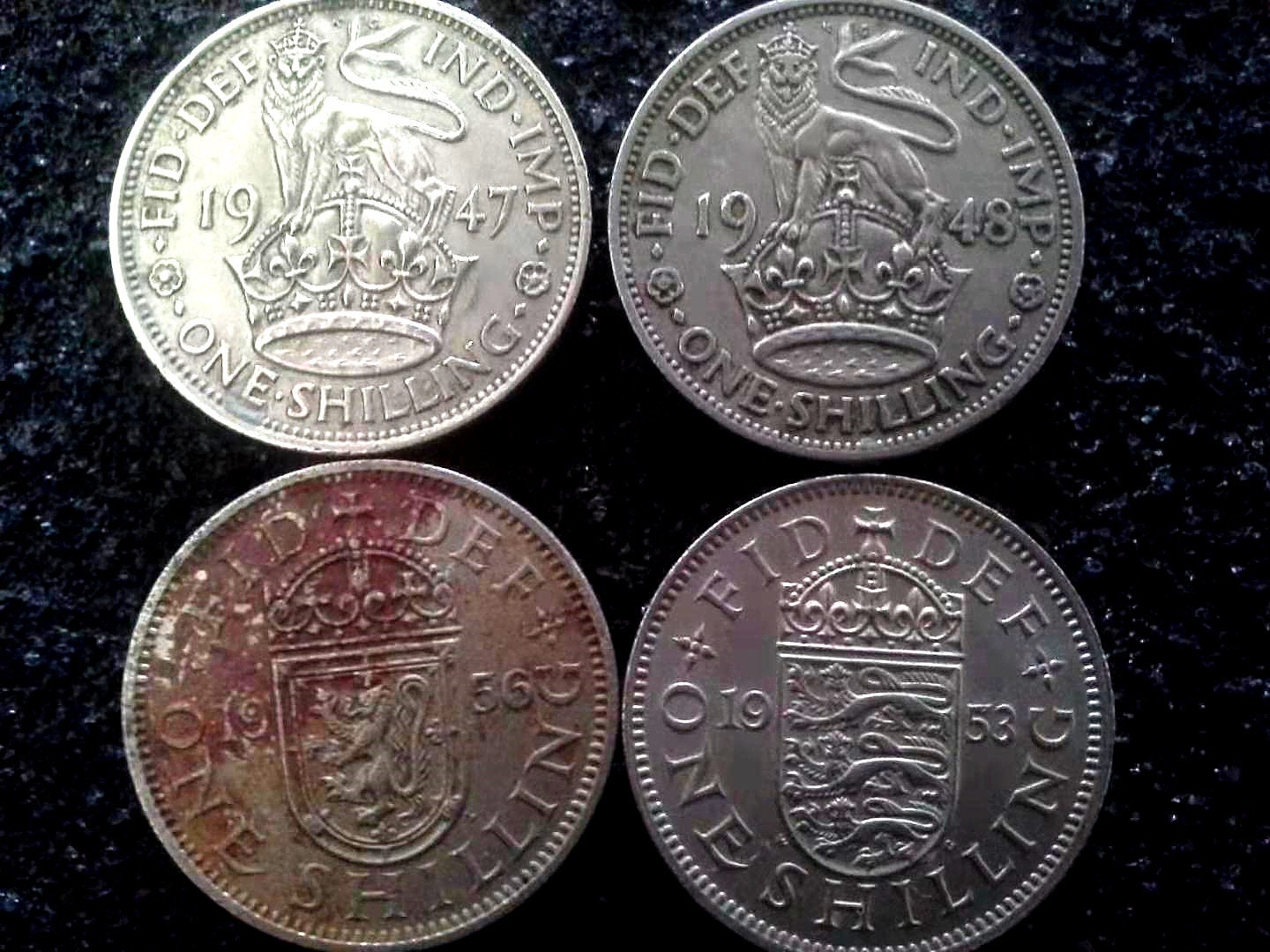 Old British Silver Coins.one Shillings Coins. Coins Are Gifts - Etsy UK