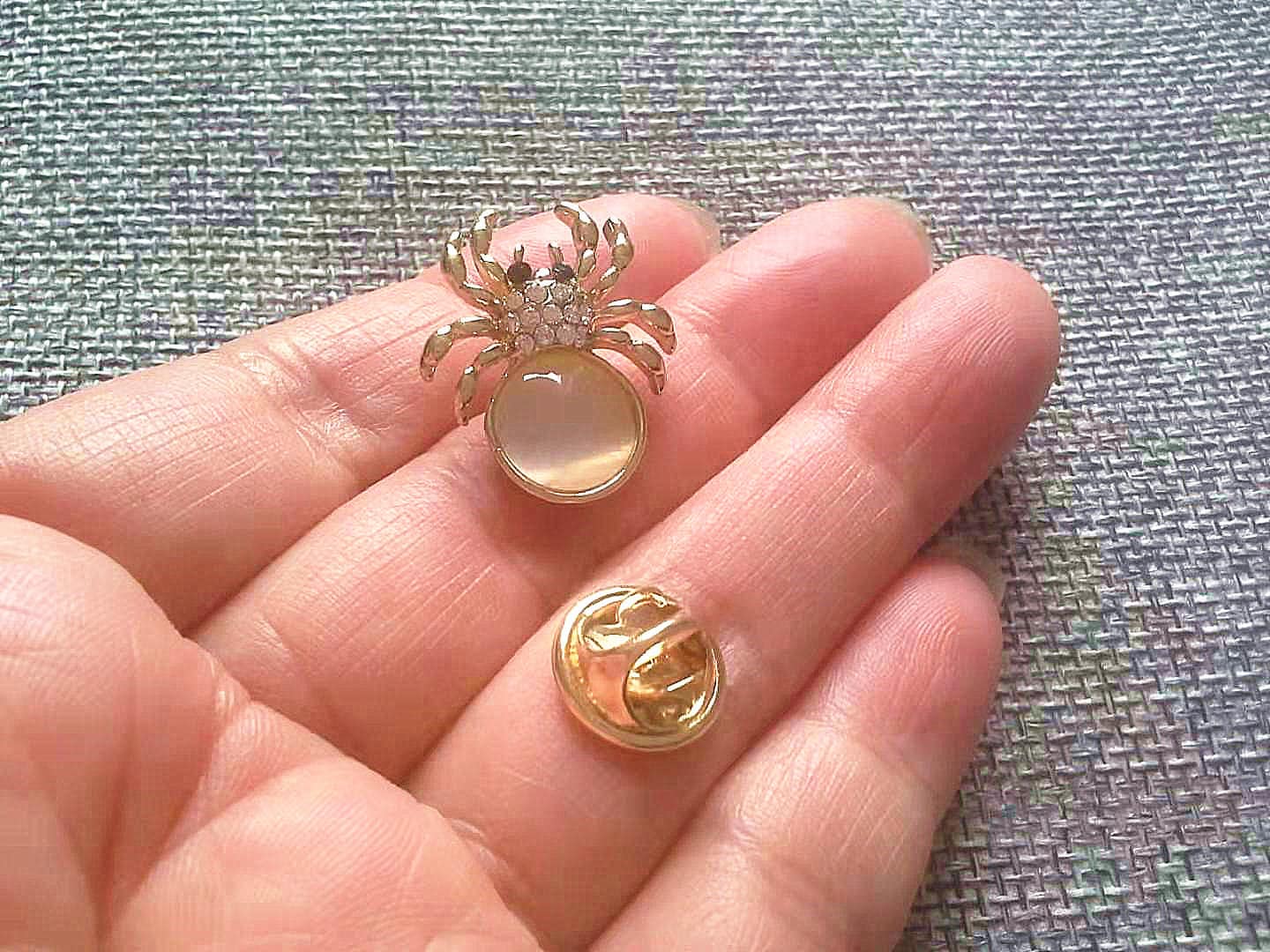 Spider lapel pin enamel pin badge insects in hats spider in | Etsy