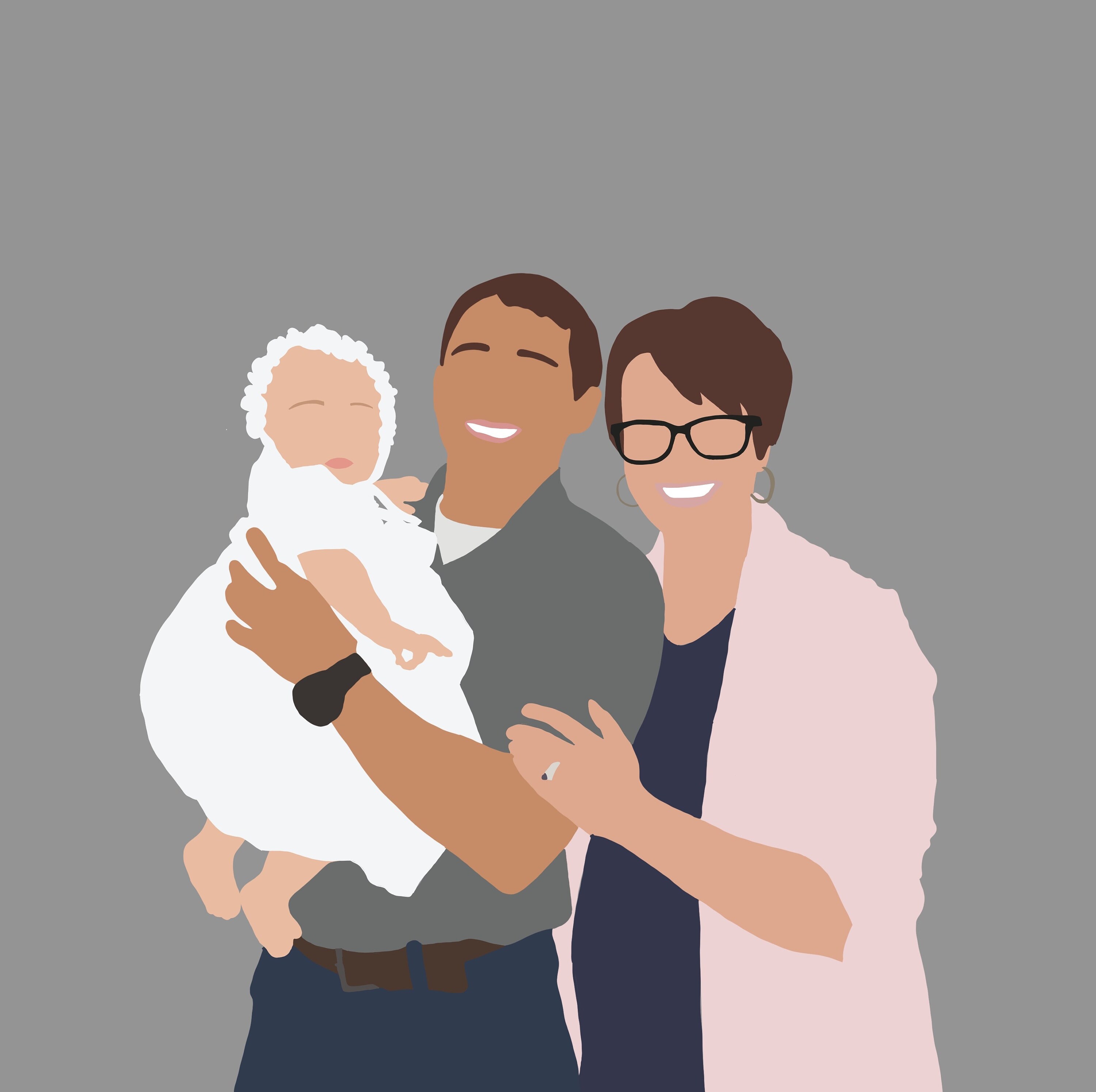 Custom Color Block Portrait | Etsy