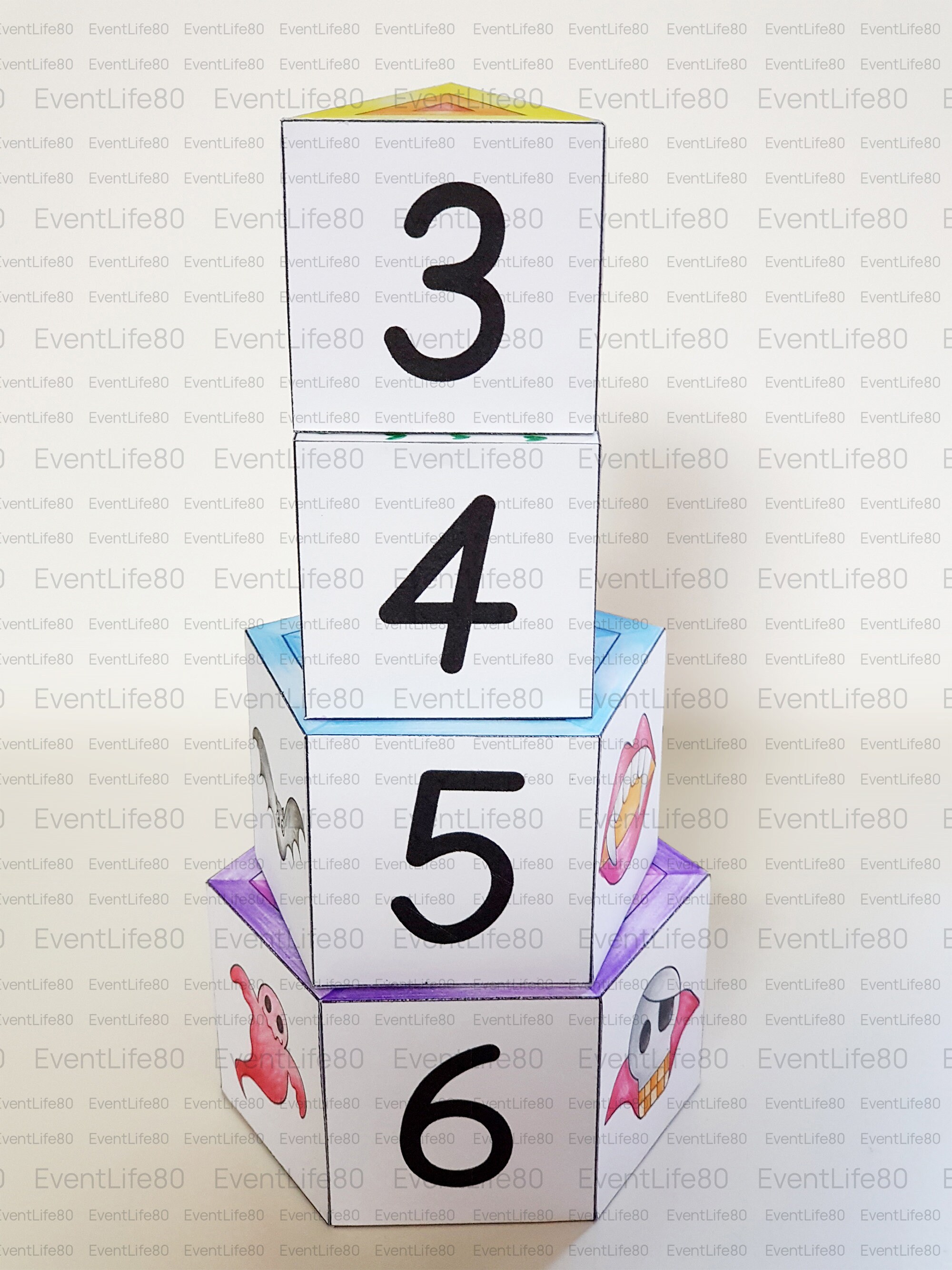 Four pillars made of paper Paper Crafts printable sheets - Etsy España