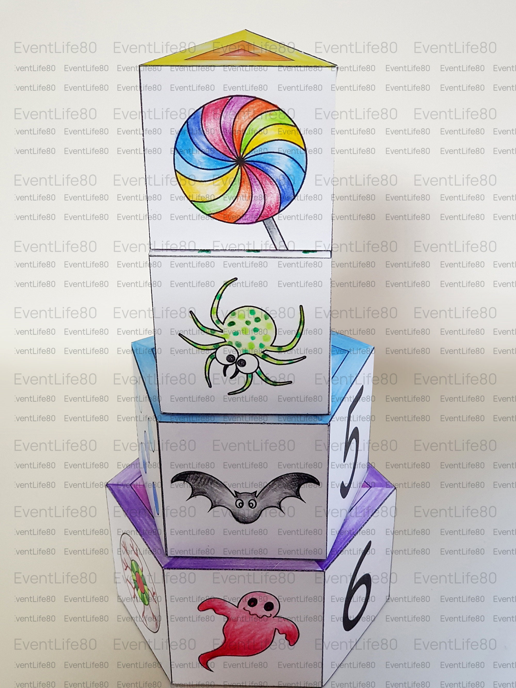Four pillars made of paper Paper Crafts printable sheets - Etsy España