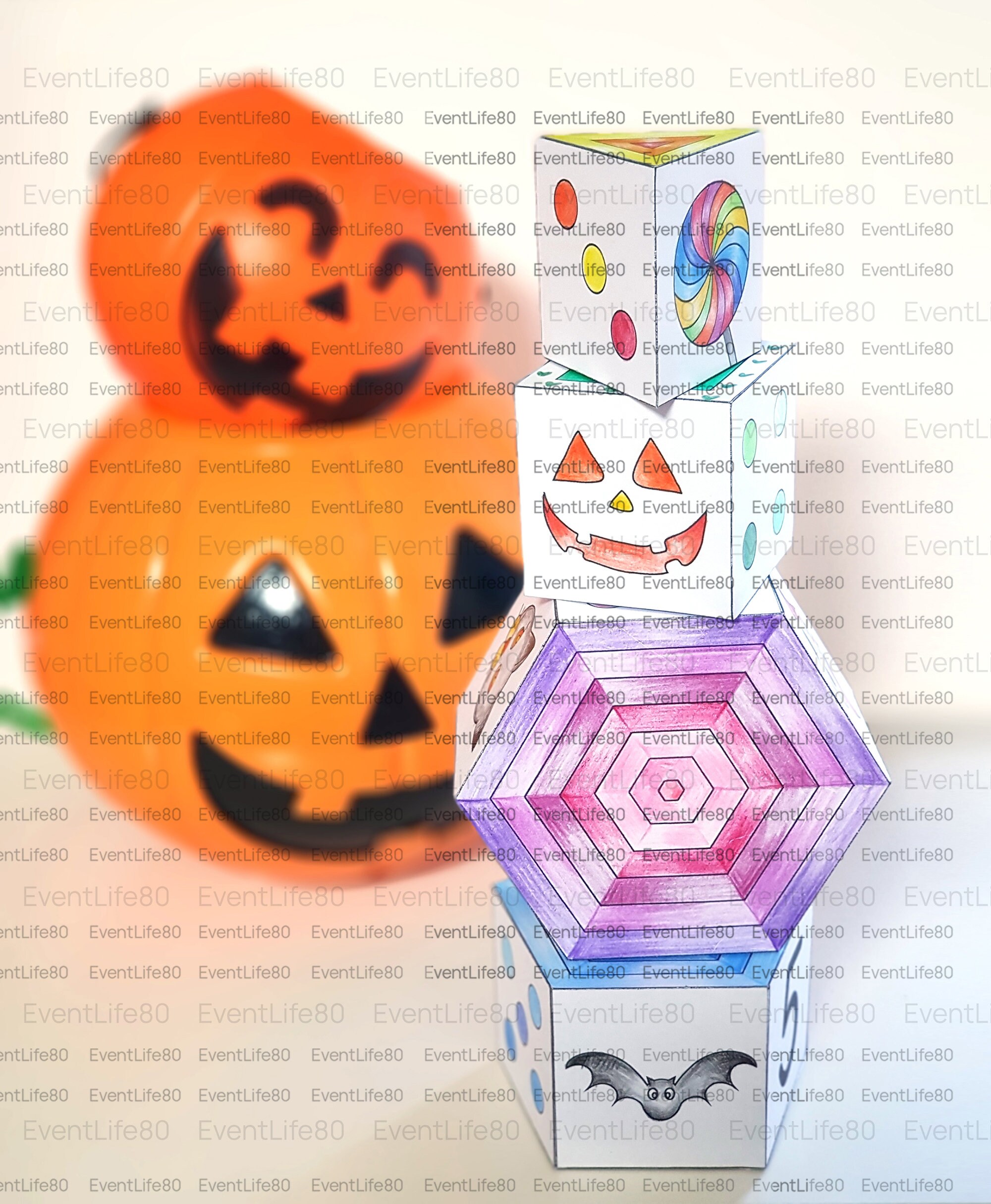 Four pillars made of paper Paper Crafts printable sheets - Etsy España