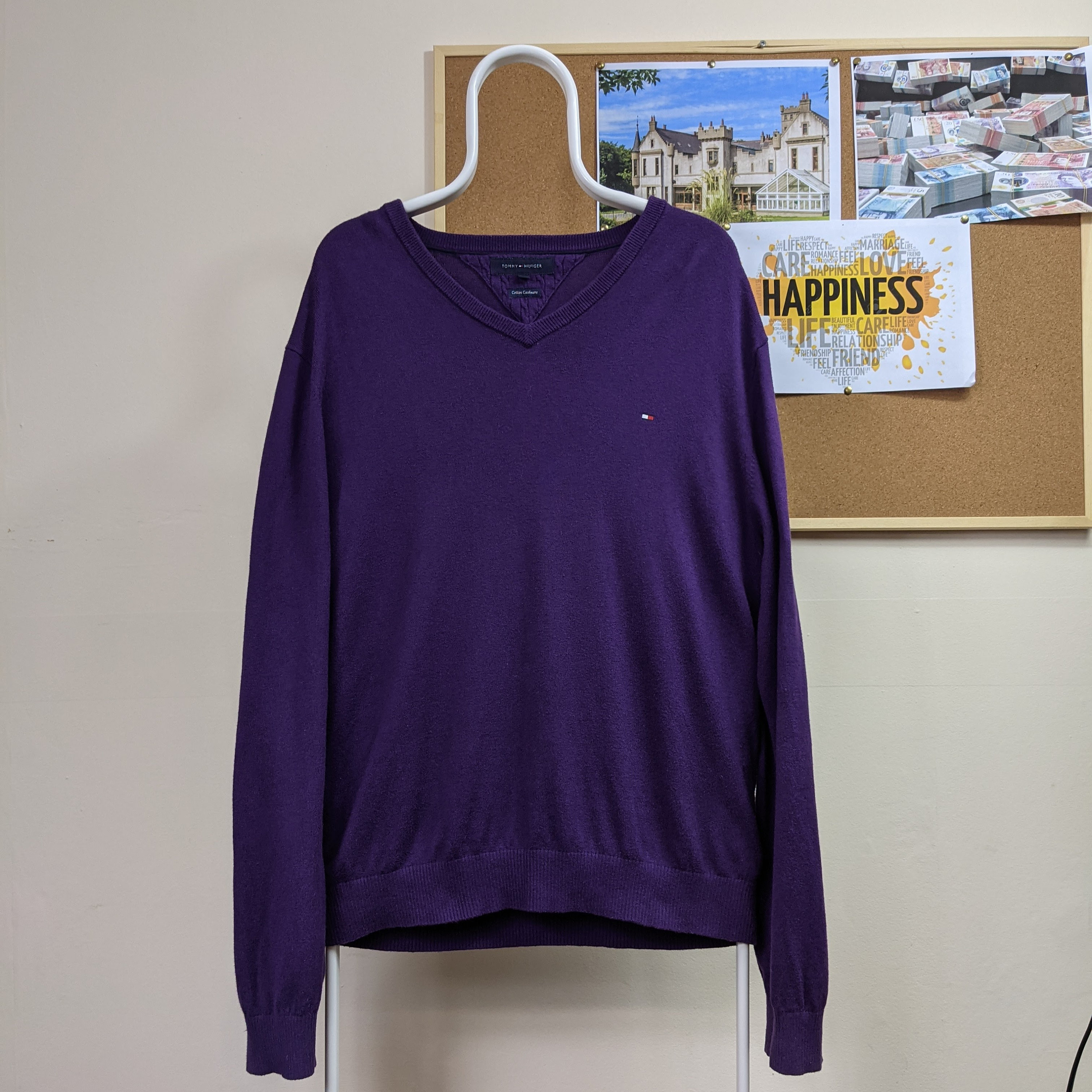 Tommy Hilfiger Jumper In Purple Size Xl Cotton Cashmere Etsy Canada