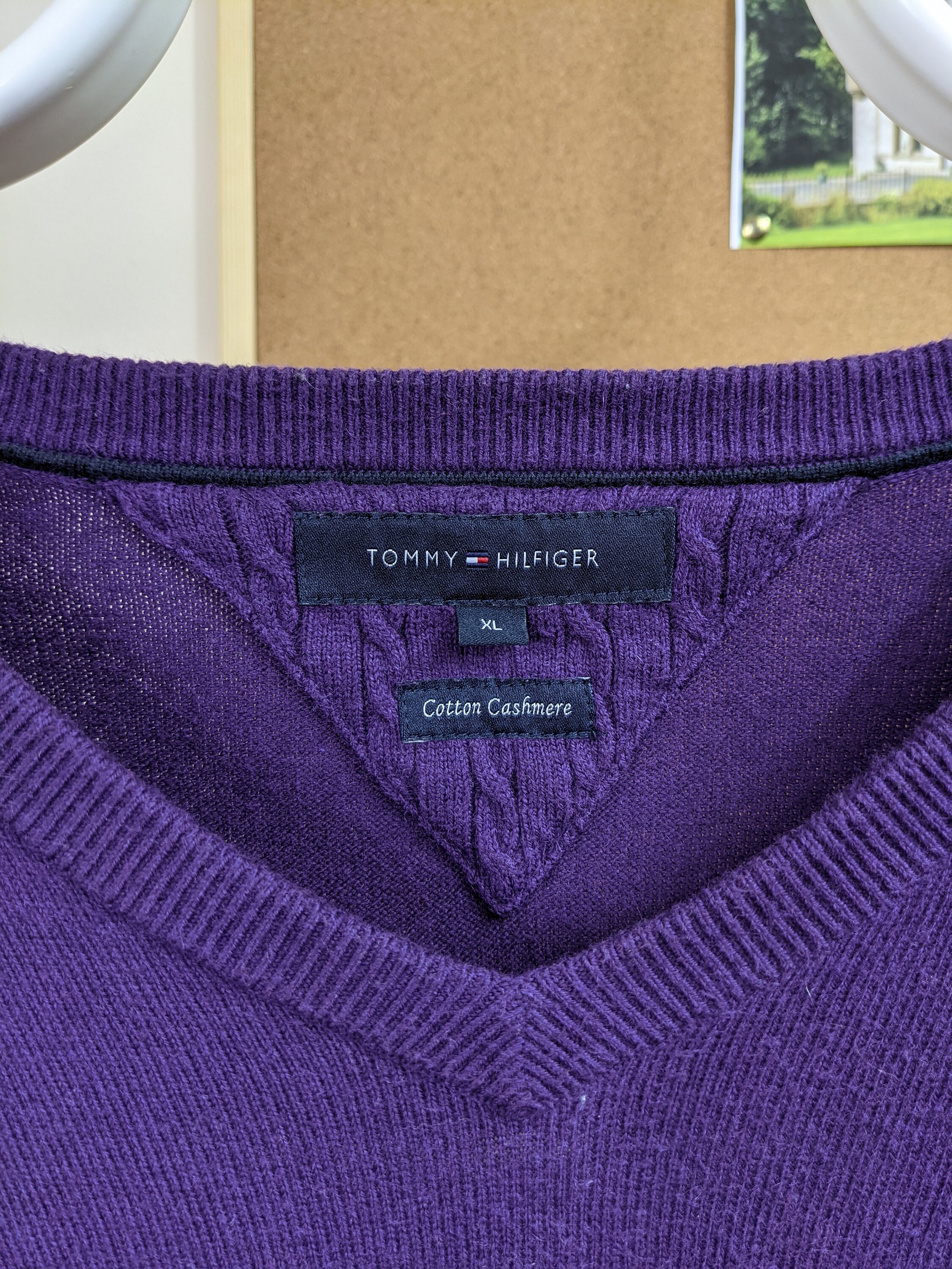 Tommy Hilfiger Jumper In Purple Size Xl Cotton Cashmere Etsy Canada