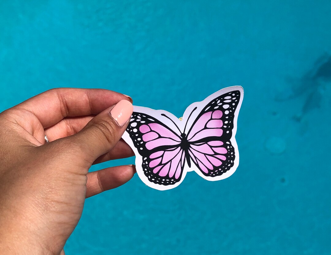 Purple Butterfly Sticker - Etsy