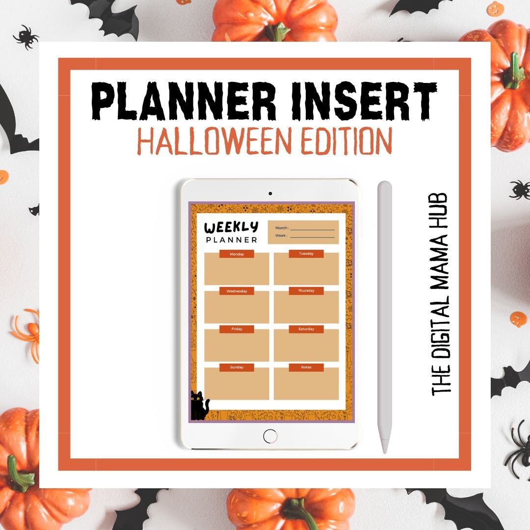 Halloween Planner Printable, Goodnotes Halloween Planner, Halloween ...