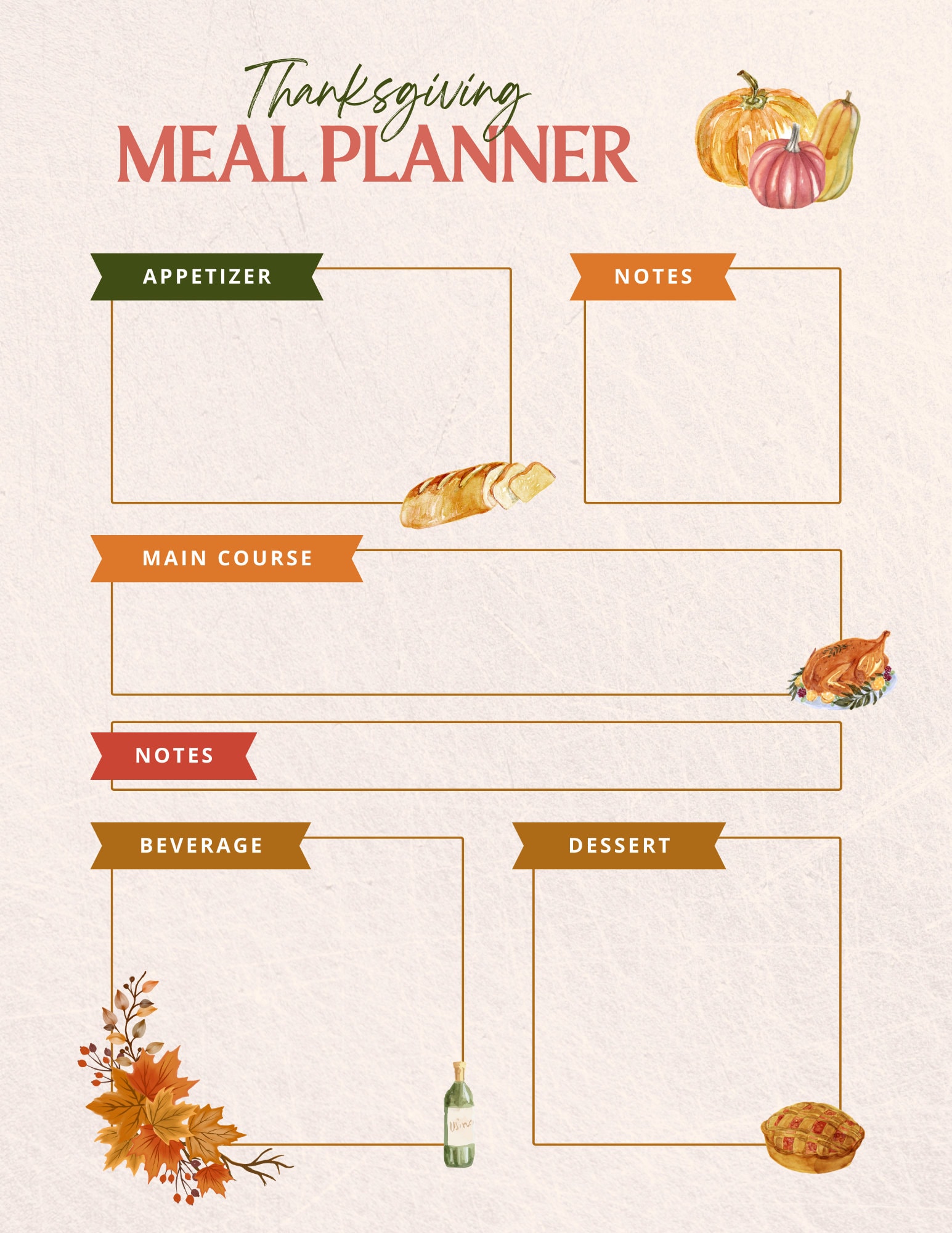 Thanksgiving Planner Printable, Goodnotes Thanksgiving Planner ...