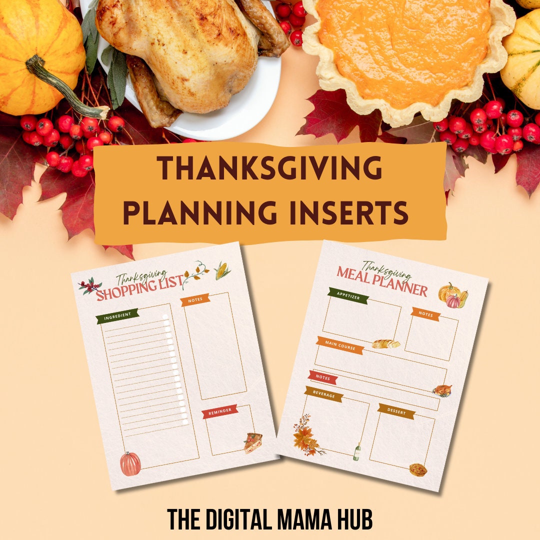 Thanksgiving Planner Printable, Goodnotes Thanksgiving Planner ...