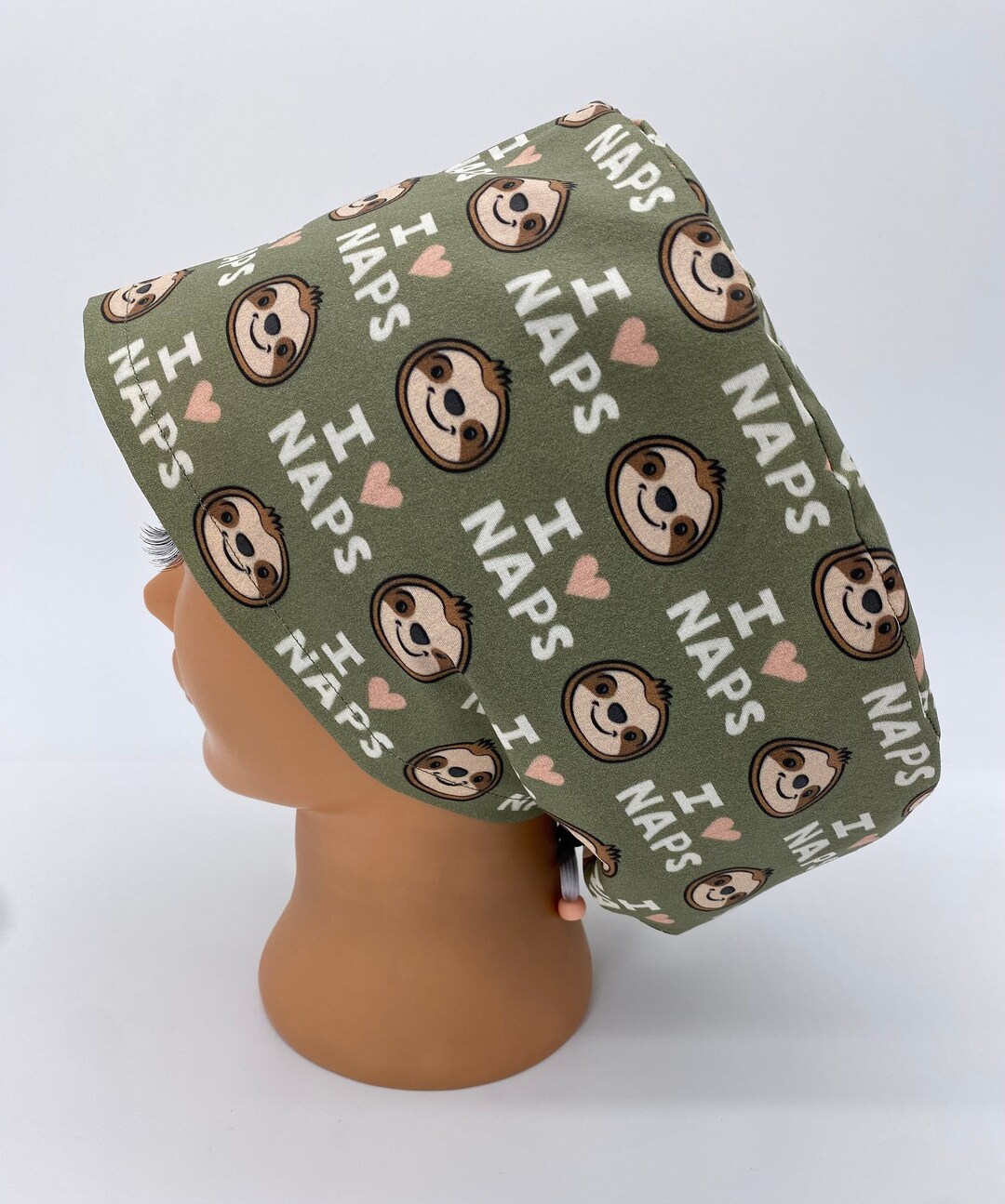 I Love Naps 3 Women's Euro Scrub Cap Surgical Hat - Etsy