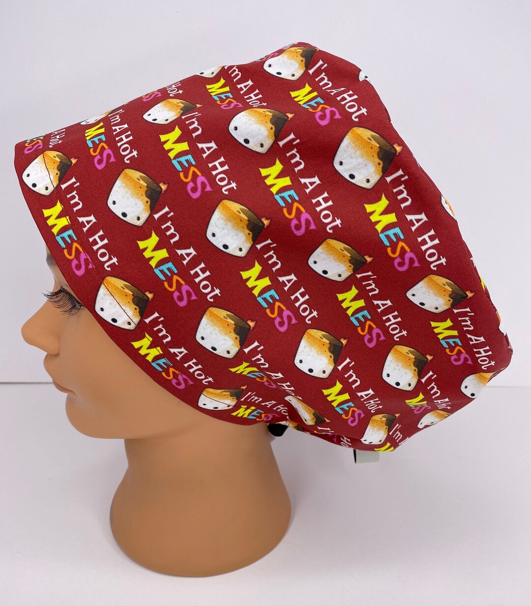 Different Size NOT Available, Hot Mess, Women's Euro Scrub Cap ...