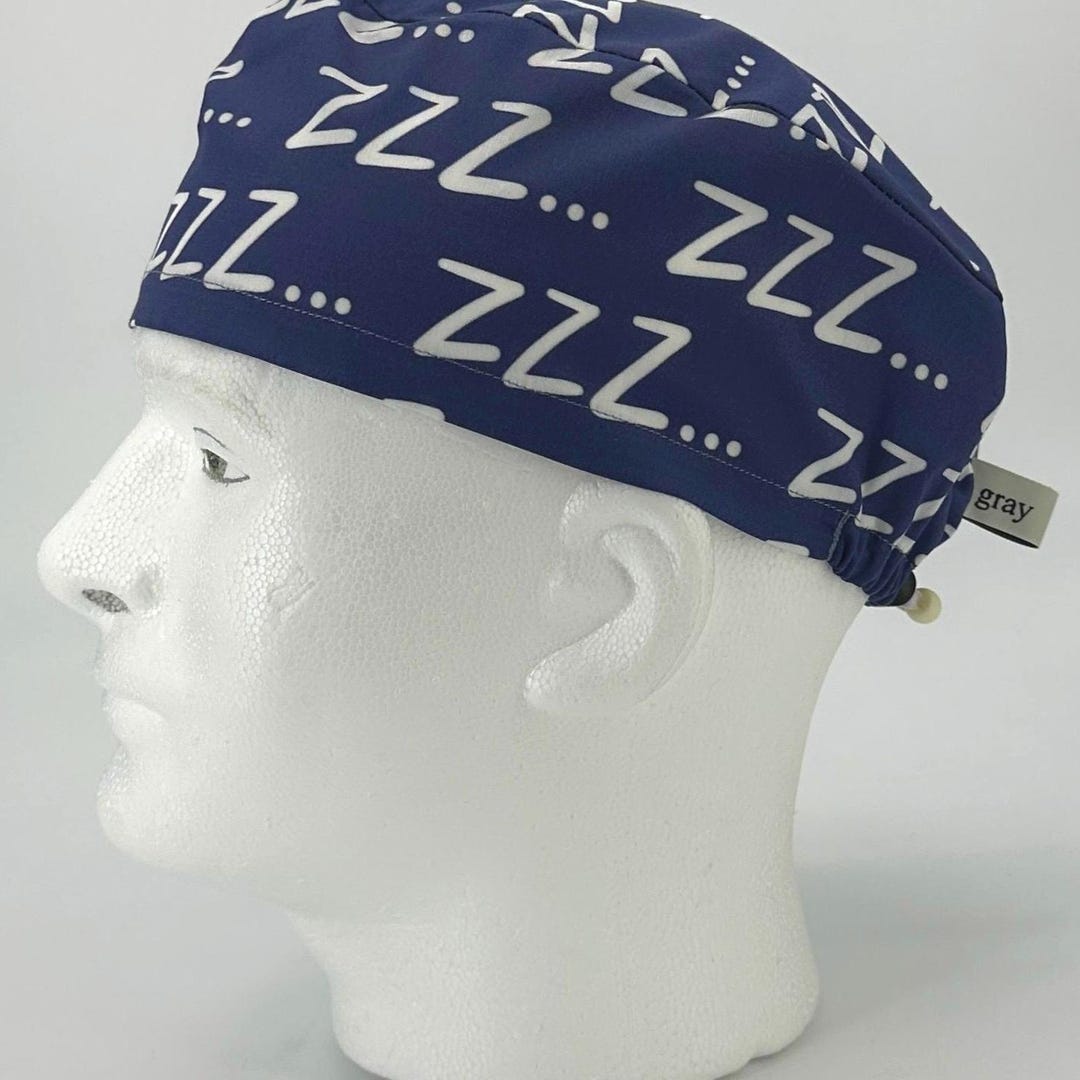 MENS Funny Scrub Cap, Navy Blue Surgical Hat, Anesthesia Humor Scrub ...