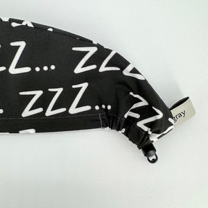 ZZZ, MENS Scrub Cap, Black Funny Sleep Surgical Hat - Etsy