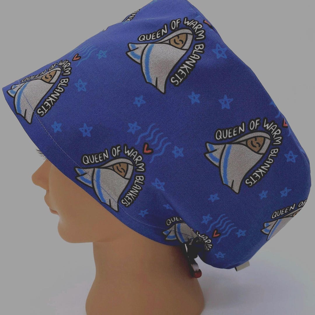Warm Blankies, Funny Scrub Cap, Women's Euro Scrub Cap, Blue Surgical ...