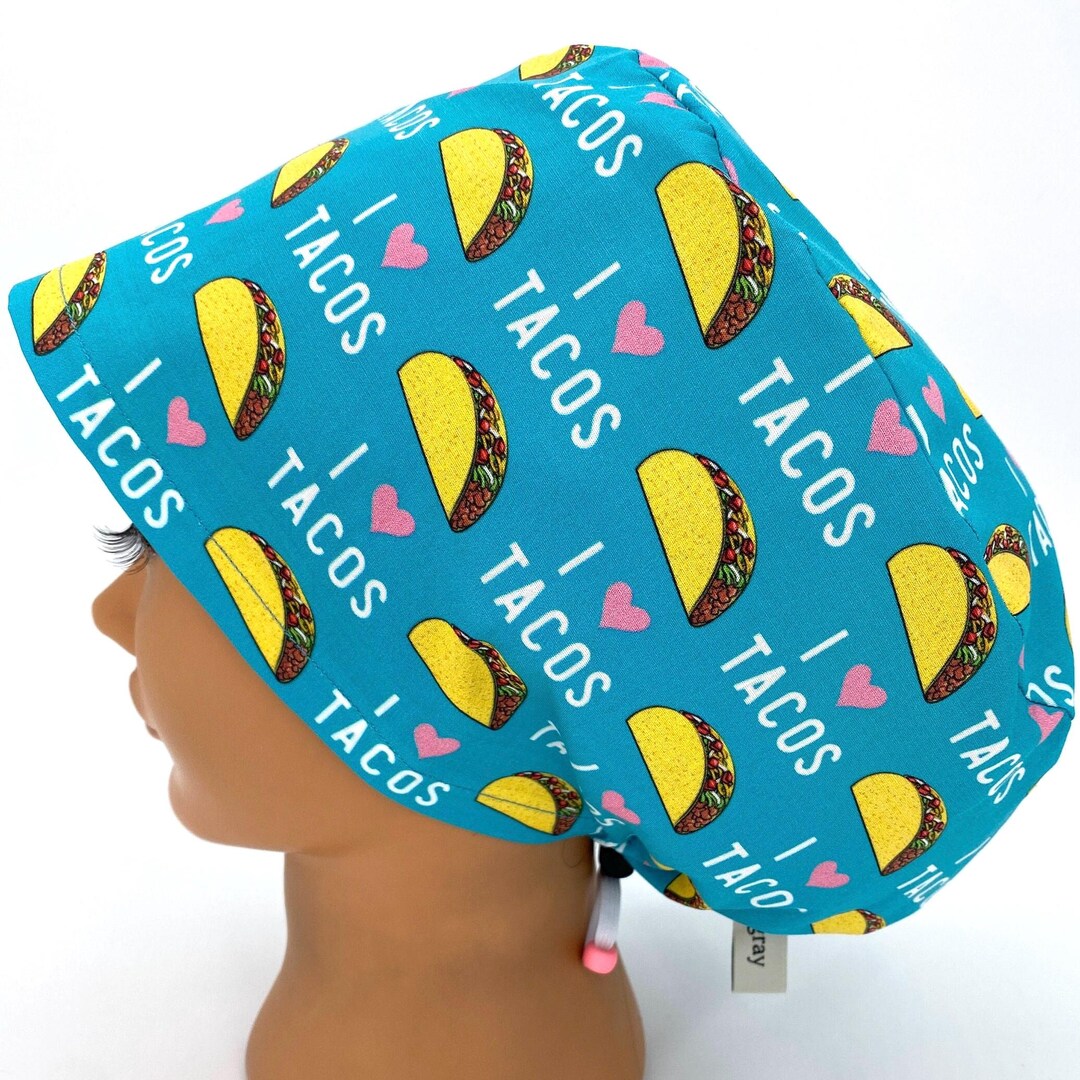 Funny Women’s Scrub Cap Euro Medical Surgical Hat, Tacos - Etsy