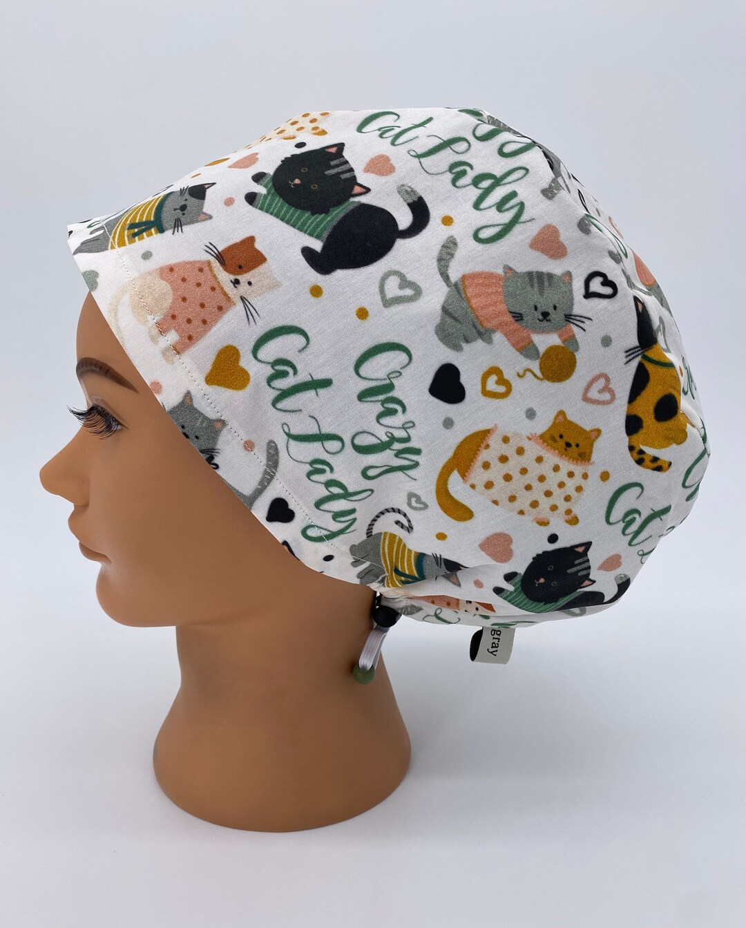 Cat Peeps, Women's Euro Scrub Cap, Surgical Hat - Etsy