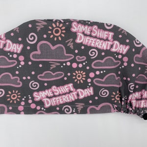 Same Shift Different Day, Women's Euro Scrub Cap, Surgical Hat, Funny ...