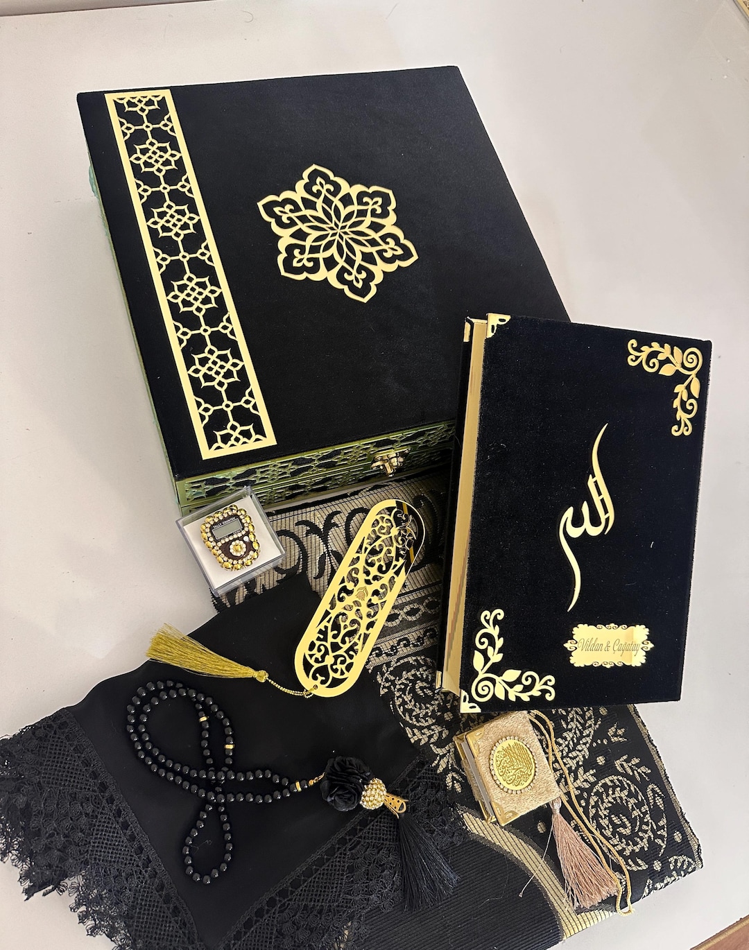 Quran Gift Set,islamic Prayer Set ,islamic Gift Set, Prayer Mat, Quran ...