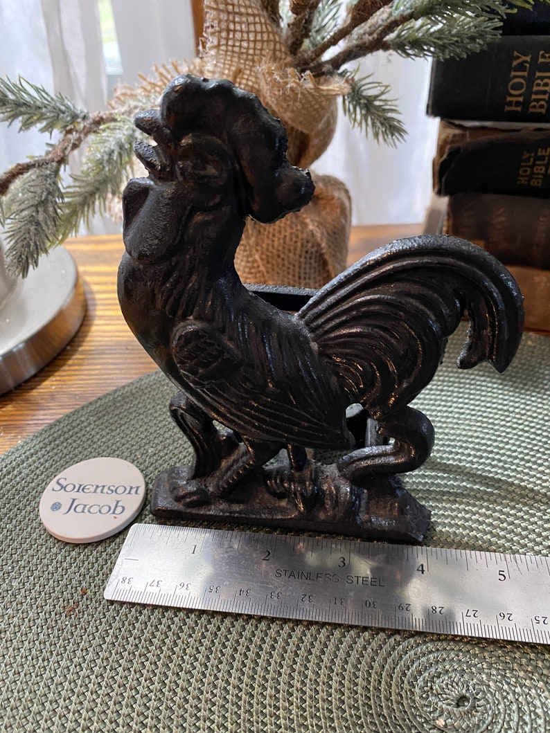 Vintage Cast Iron Rooster Napkin Holder - Etsy