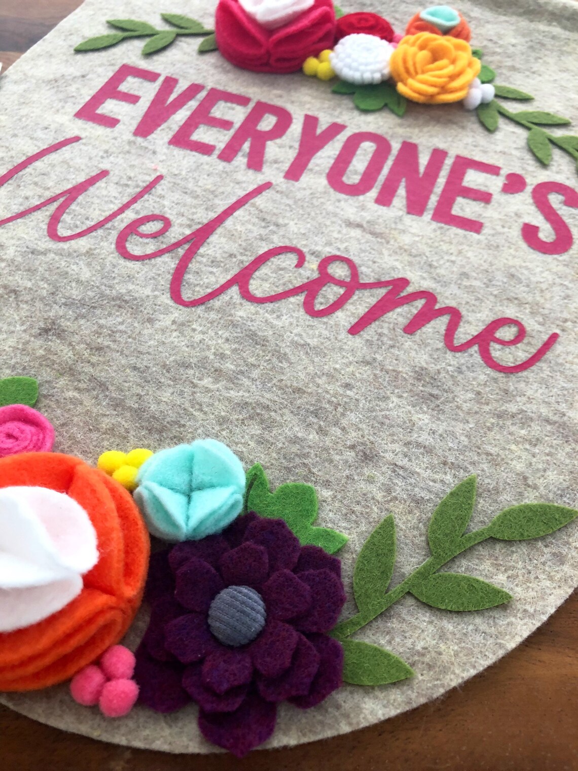 Everyone’s Welcome - Felt Banner - Etsy