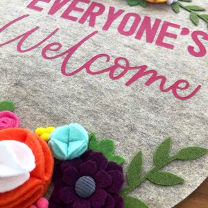 Everyone’s Welcome - Felt Banner - Etsy
