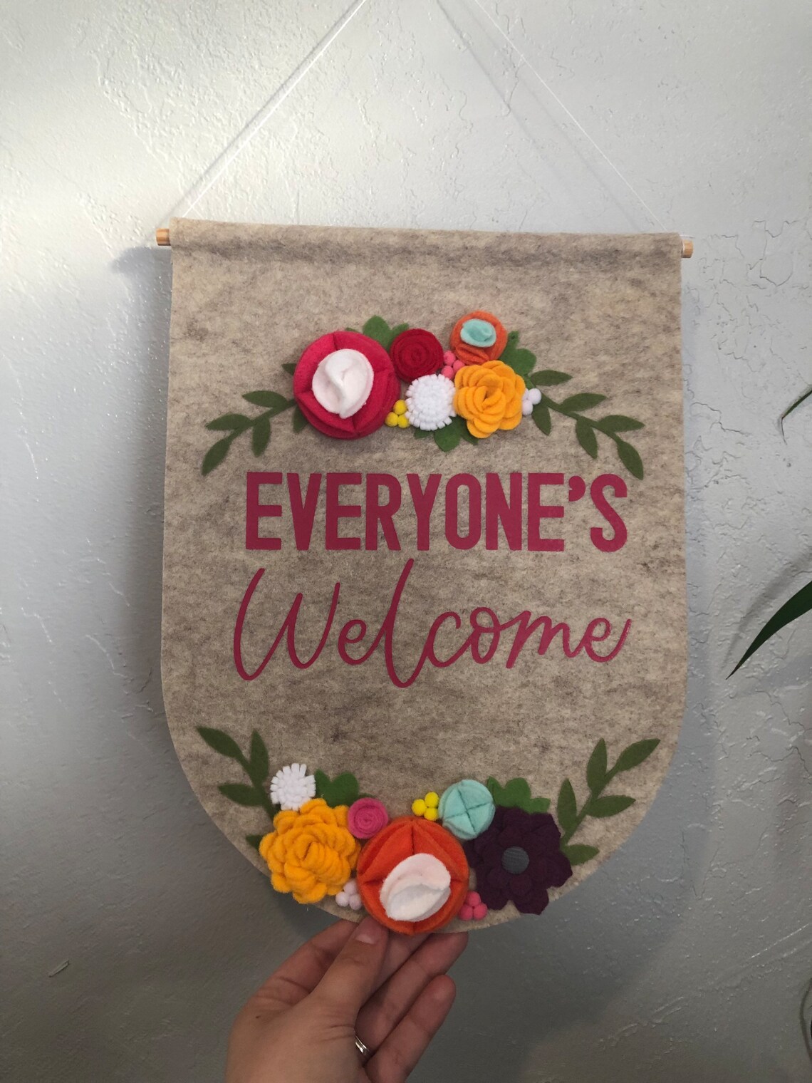 Everyone’s Welcome - Felt Banner - Etsy