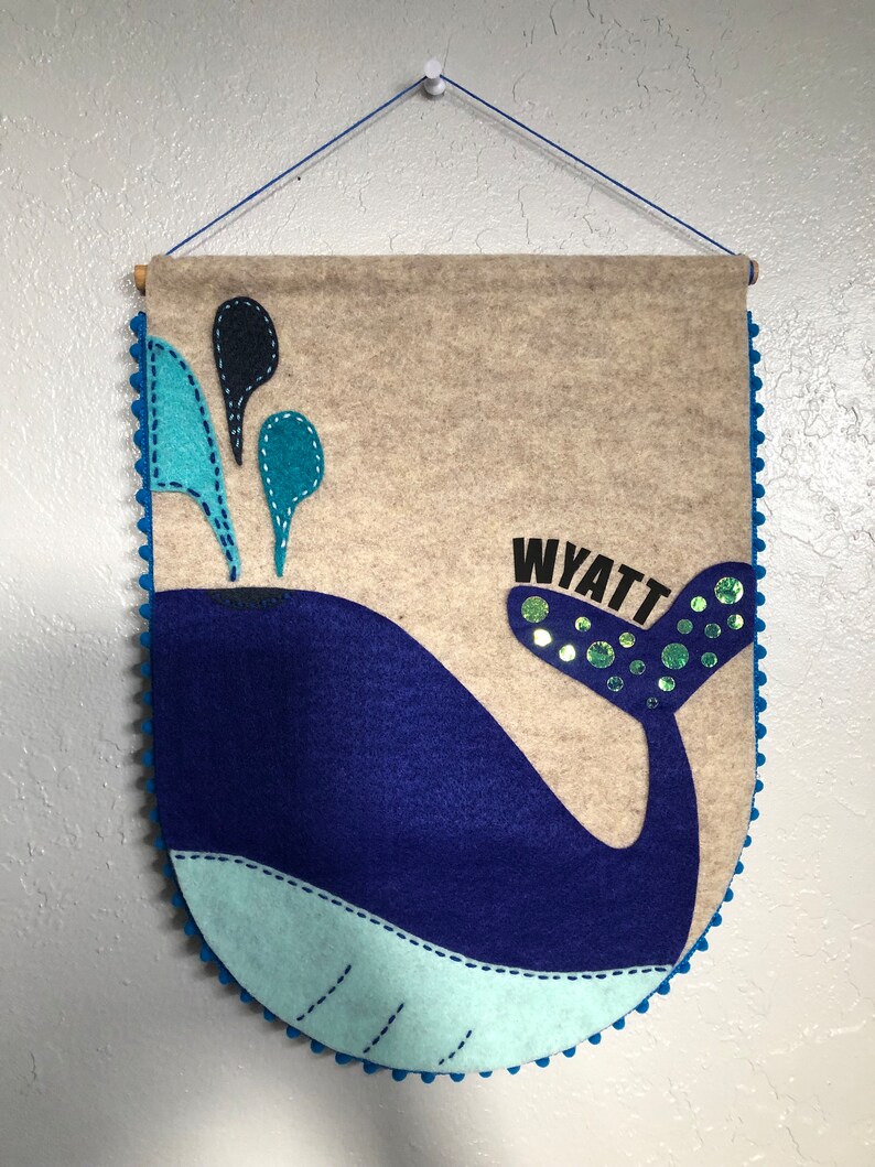 Baby Whale - Felt Banner - Etsy
