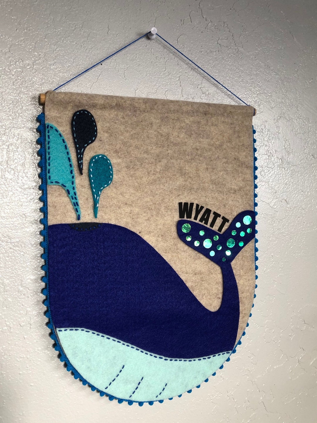 Baby Whale - Felt Banner - Etsy