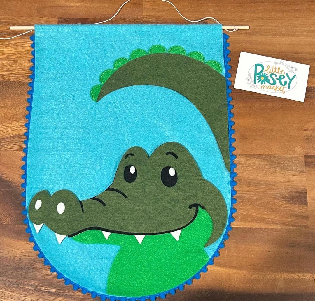 Baby Alligator - Felt Banner - Etsy