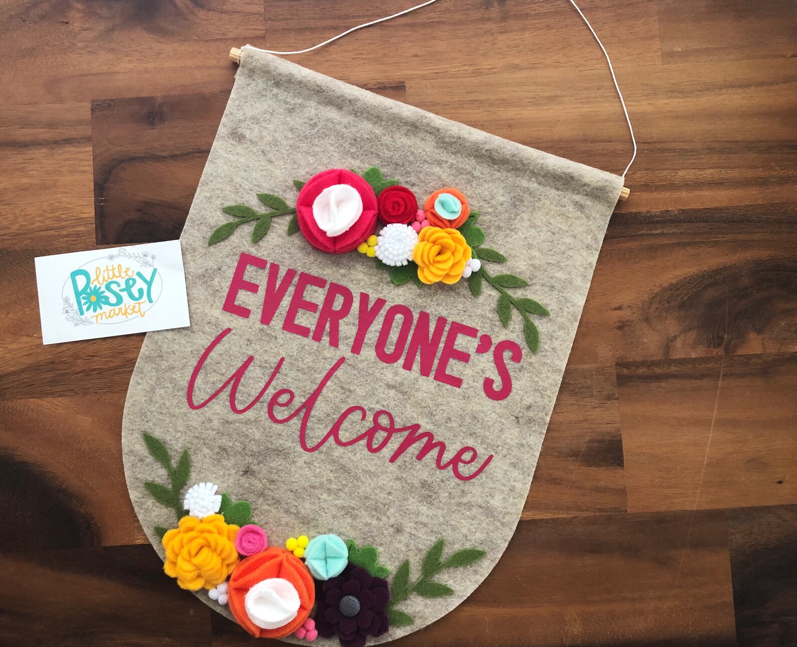 Everyone’s Welcome - Felt Banner - Etsy