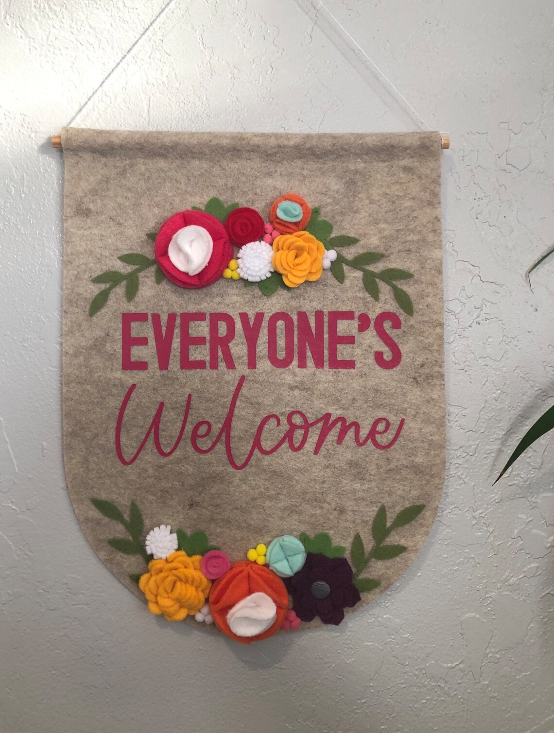 Everyone’s Welcome - Felt Banner - Etsy
