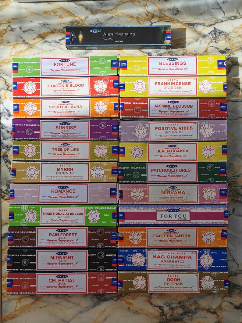 Satya Incense Sticks 15g Box Incense Stick Handmade Natural - Etsy