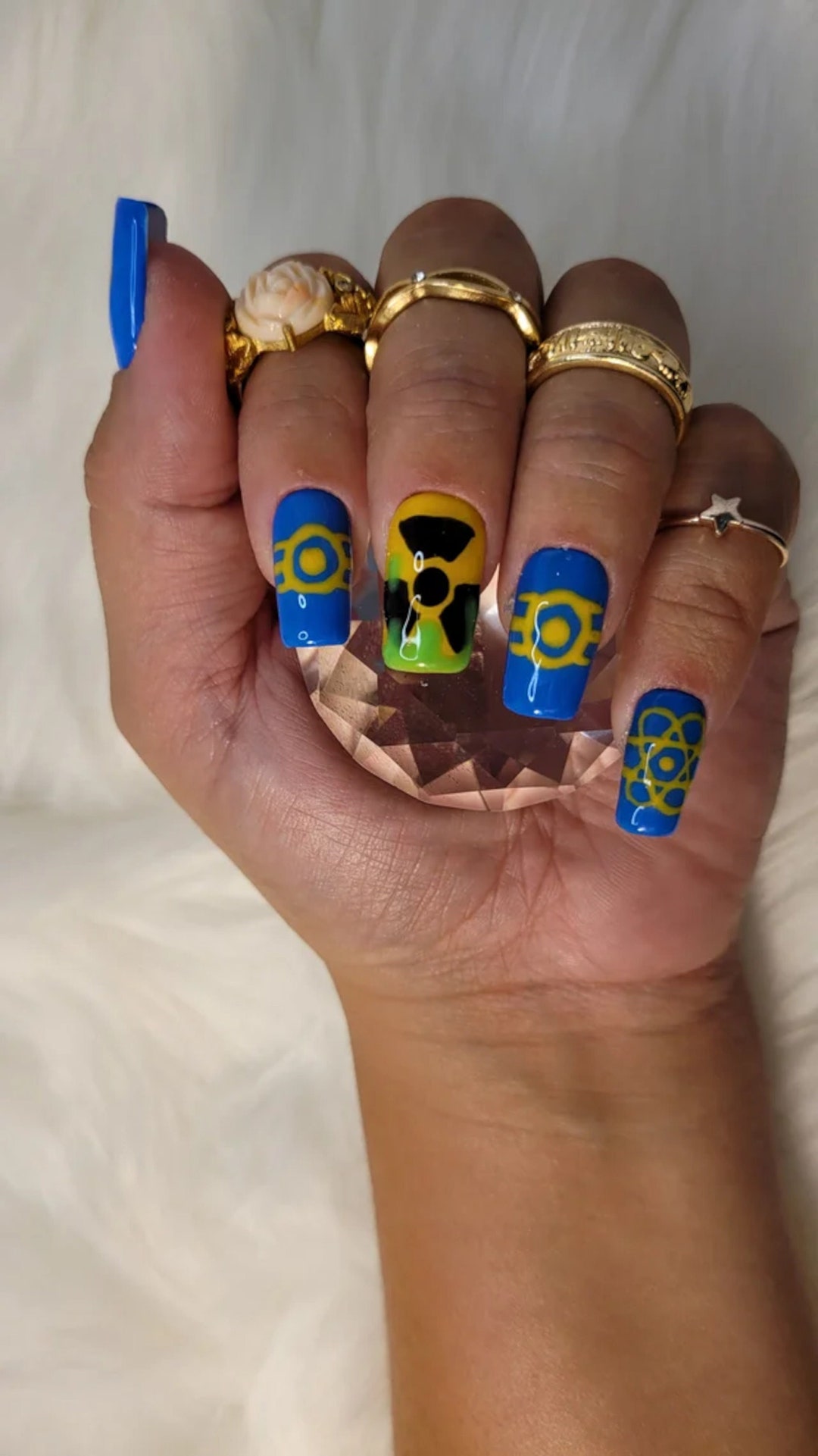 Take Shelter Set Press on Nails Fallout Art Glow in the - Etsy